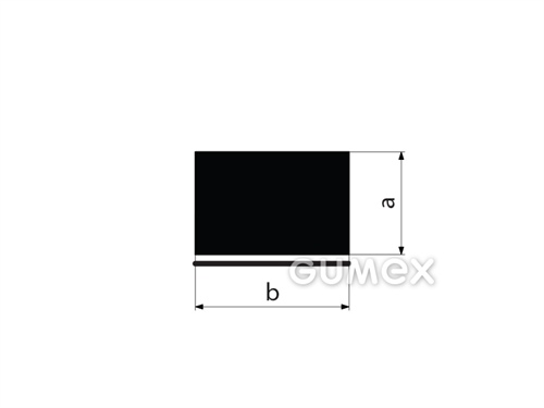 Selbstklebendes rechteckiges Gummiprofil, 2x10mm, 70°ShA, EPDM, ISO ...